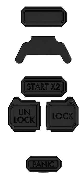 Extra Button Set - Injection Fob IF007 (Wrangler JK) – AJT DESIGN